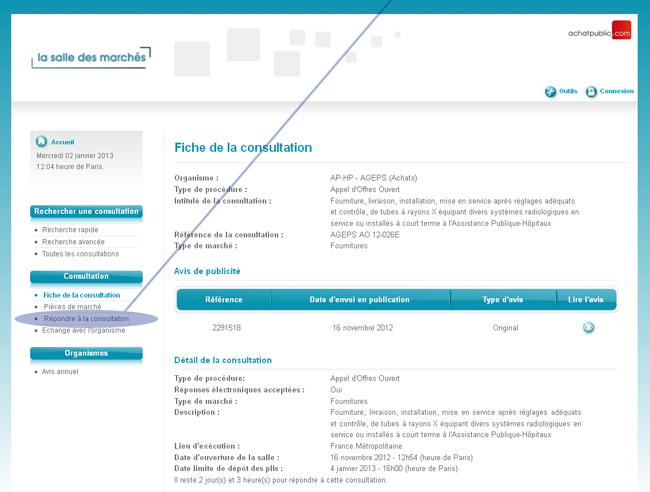 Répondre à une consultation de l'AGEPS - Achats des Produits de Santé ...